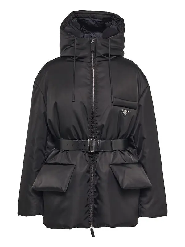 Prada Re-nylon Gabardine Down Jacket - Black