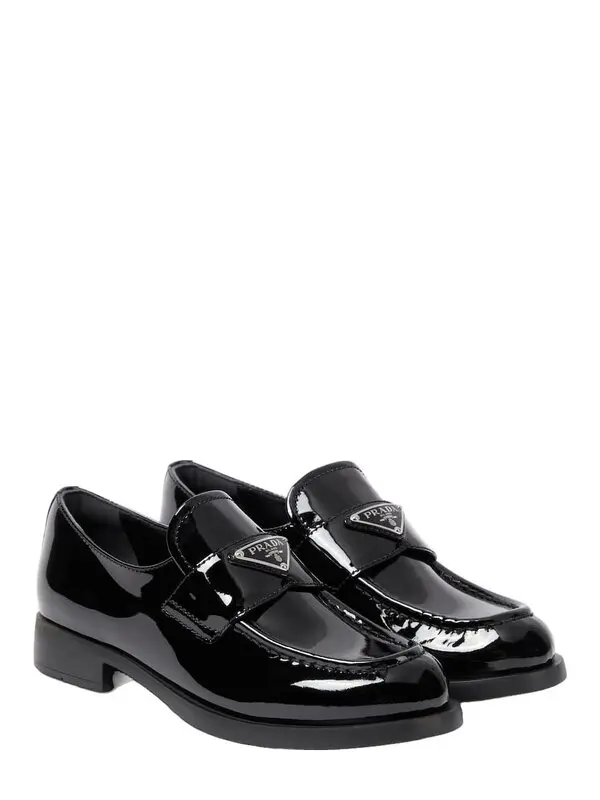 Prada Patent Leather Loafers - Black