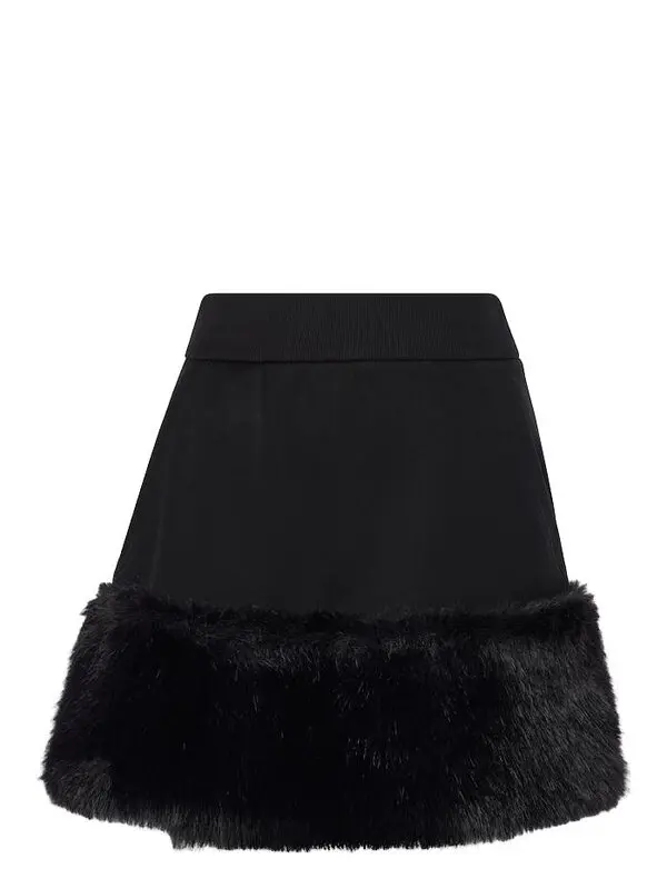 Prada Cotton-blend Mini Skirt - Black