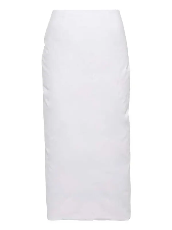 Prada Padded Cotton Pencil Skirt - White