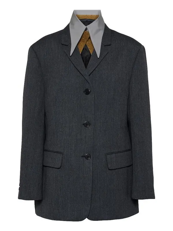 Prada Wool Blazer - Grey
