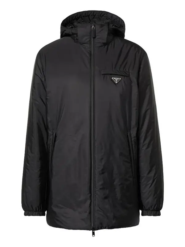 Prada Re-nylon Padded Coat - Black