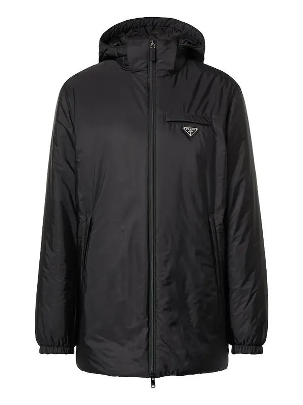Prada Re-nylon Padded Coat - Black