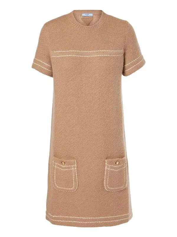 Prada Cashmere Minidress - Beige
