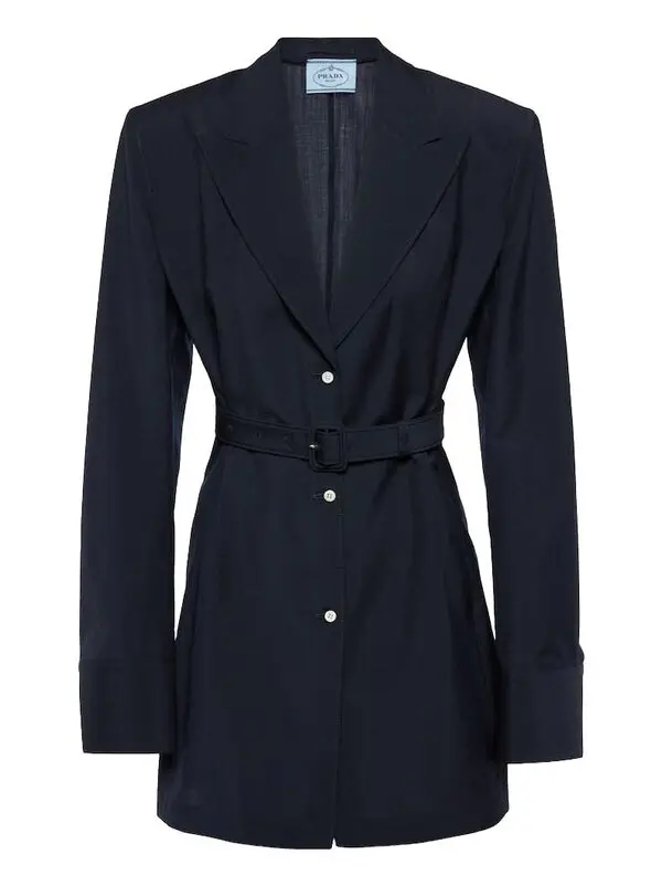 Prada Wool And Mohair Blazer - Blue