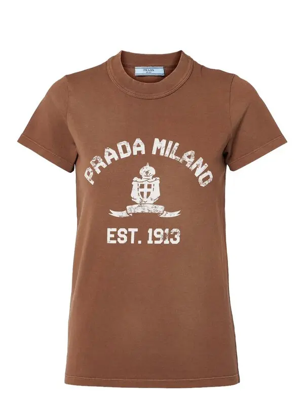 Prada Logo T-shirt - Brown