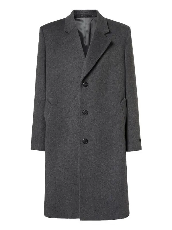 Prada Virgin Wool Overcoat - Grey