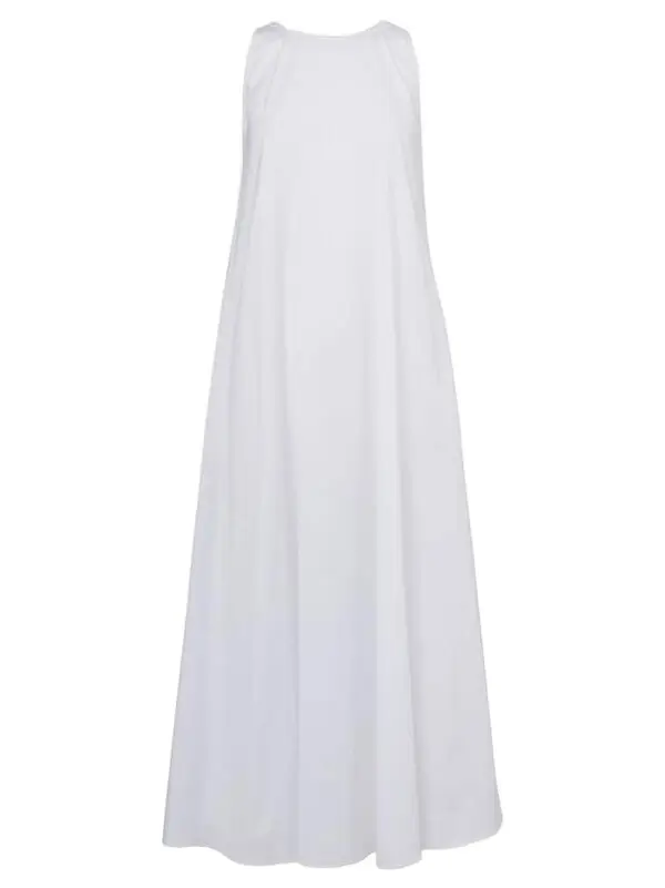 Max Mara Romea Cotton-blend Poplin Maxi Dress - White