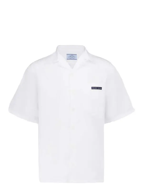 Prada Cotton Poplin Bowling Shirt - White