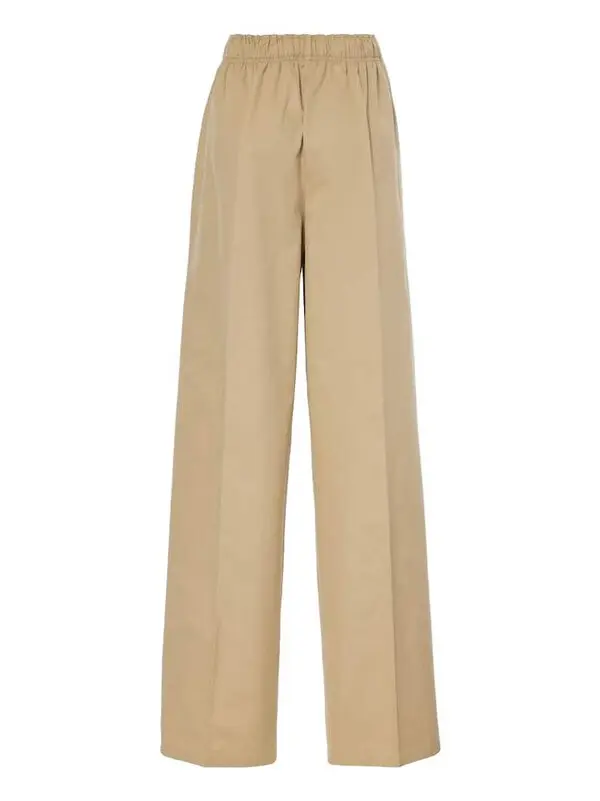 Prada Cotton Poplin Straight Leg Pants - Beige