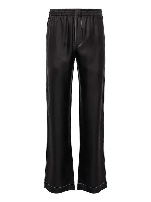 Prada Silk Pants - Black