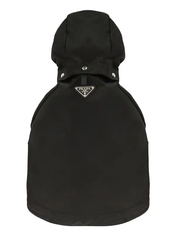 Prada Nylon Hooded Dog Coat - Black