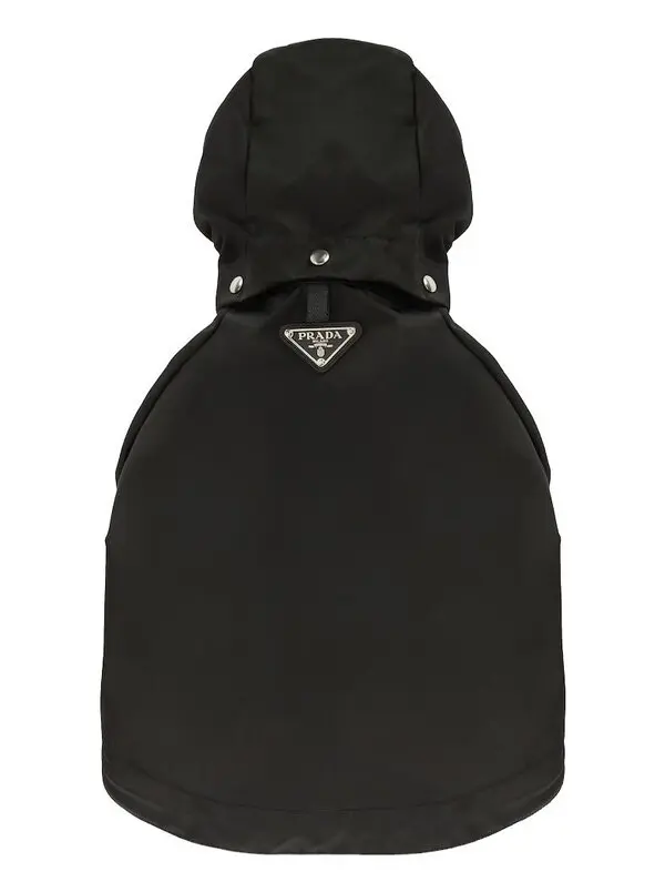 Prada Nylon Hooded Dog Coat - Black