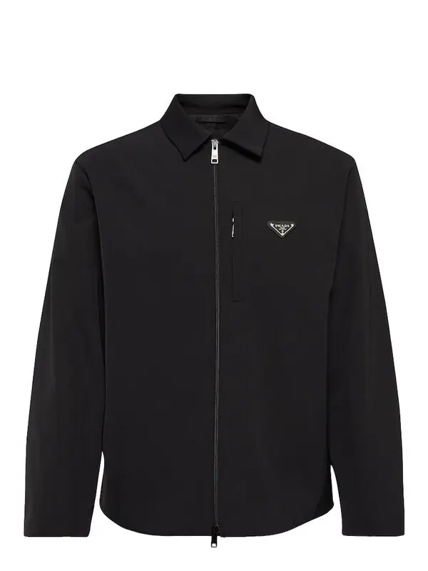 Prada Re-nylon Zipped Shirt - Black