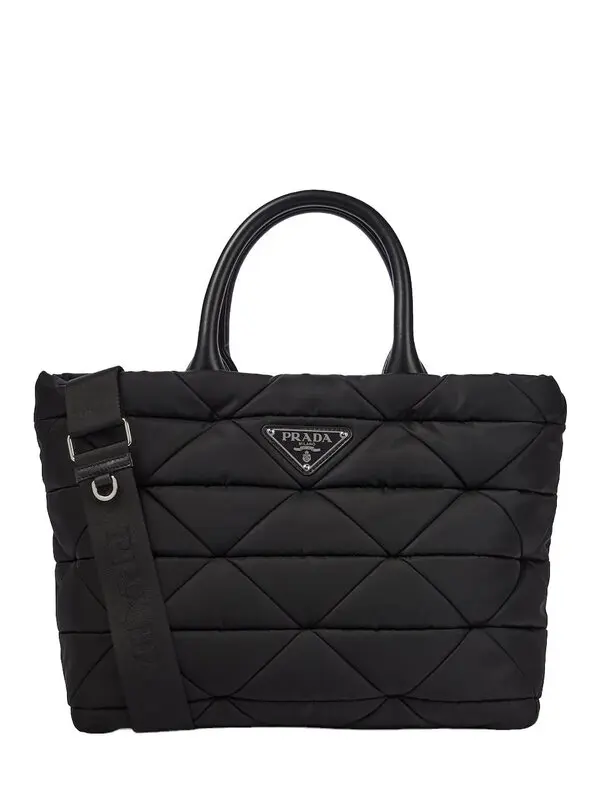 Prada Re-nylon Quilted Tote - Black