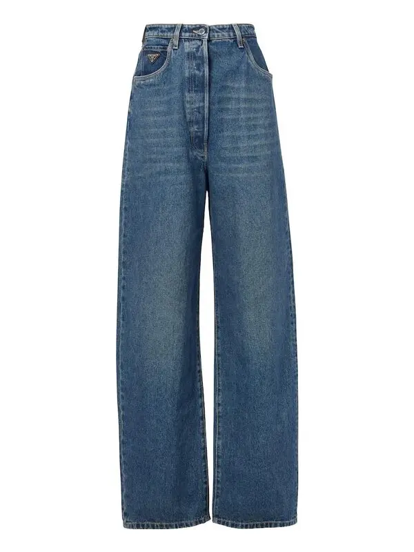 Prada High-rise Wide-leg Jeans - Blue