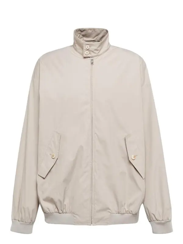 Prada Cotton-blend Bomber Jacket - Neutrals