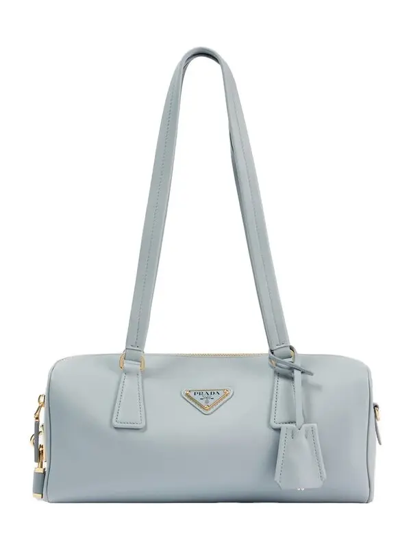 Prada Medium Leather Shoulder Bag - Blue