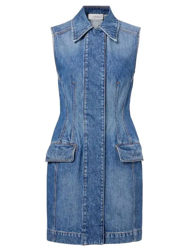 Sportmax Carabo Denim Minidress - Blue