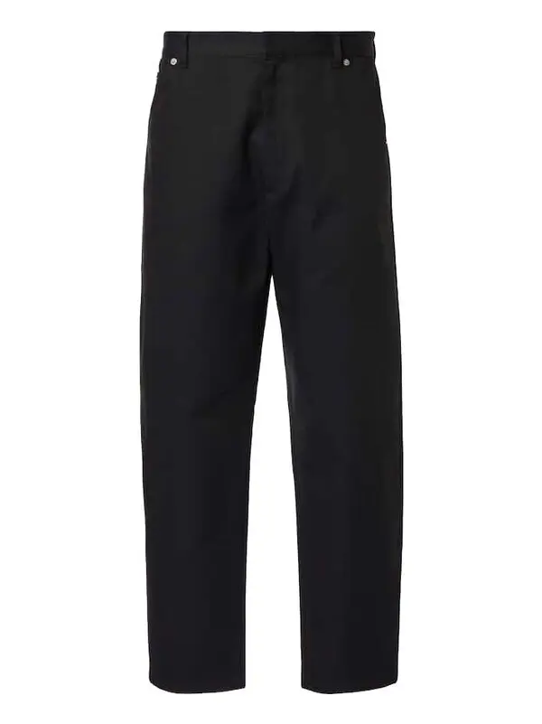 Prada Mid-rise Wide-leg Pants - Black