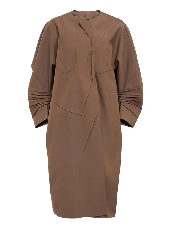 Prada Asymmetric Coat - Brown