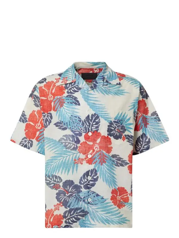 Prada Printed Cotton Bowling Shirt - Multicoloured