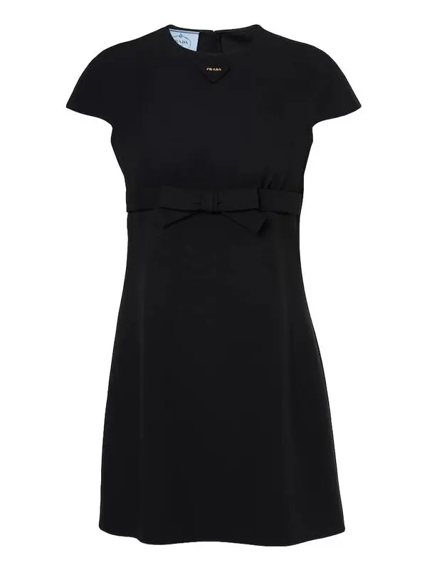 Prada Bow-detail Minidress - Black