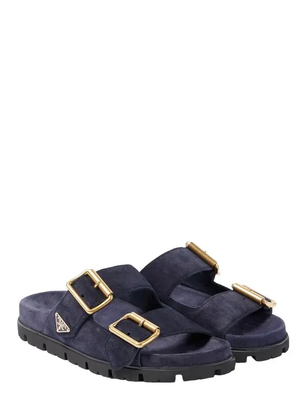 Prada Suede Sandals - Blue
