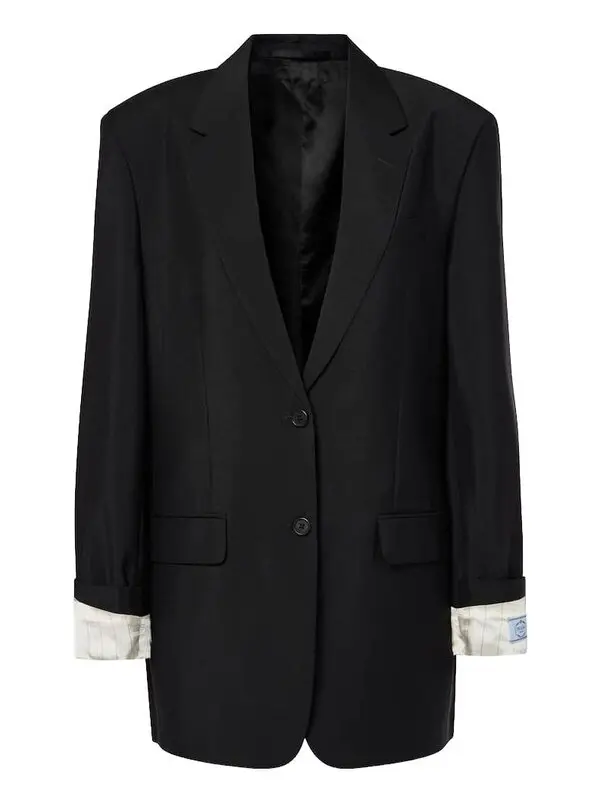 Prada Mohair And Wool Blazer - Black