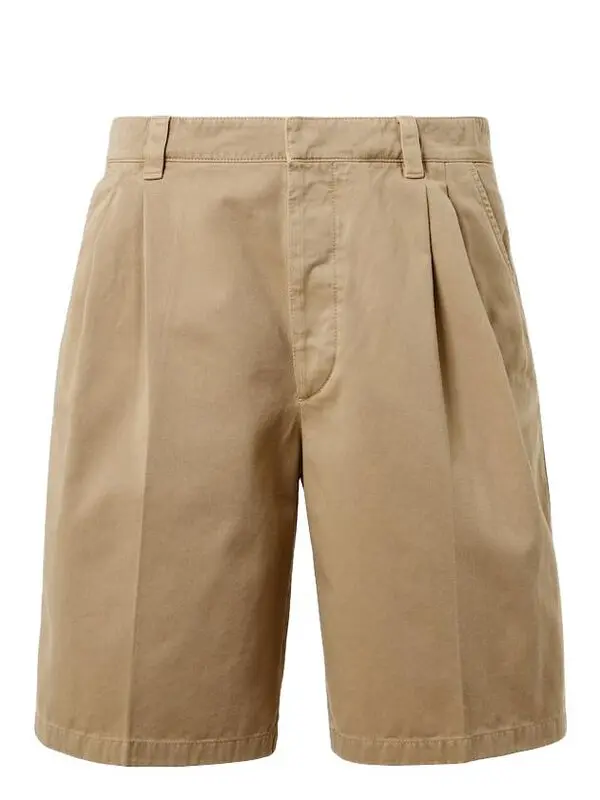 Prada Cotton Bermuda Shorts - Beige