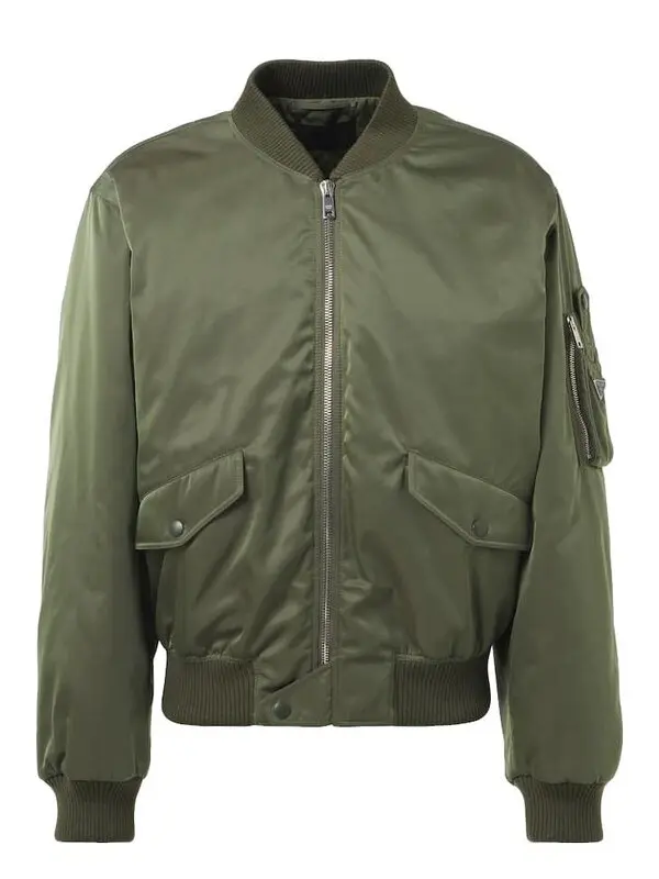 Prada Re-nylon Bomber Jacket - Green