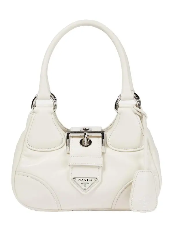 Prada Moon Small Leather Shoulder Bag - White