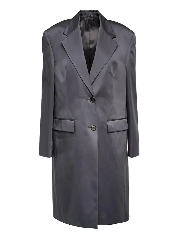 Prada Panama Cotton Coat - Grey