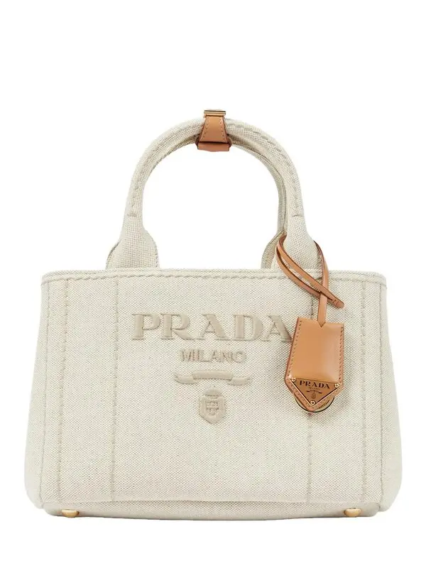 Prada Giardiniera Medium Tote Bag - Beige