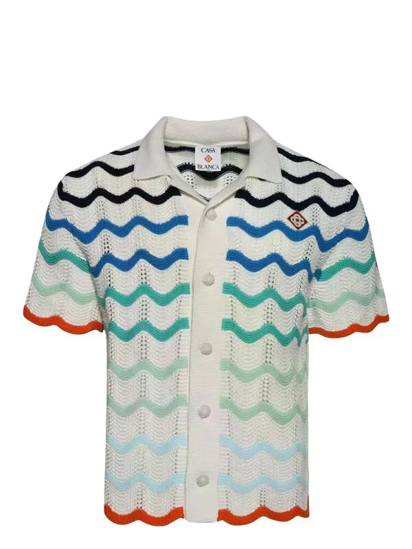 Casablanca Gradient Wave Shirt - White