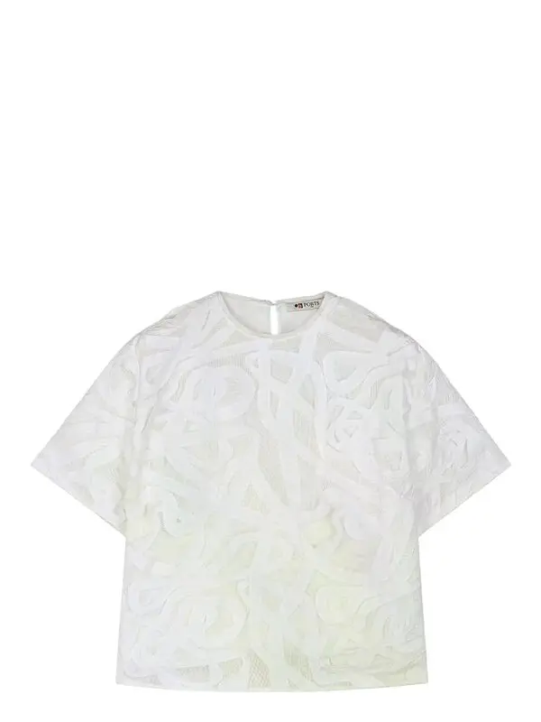Ports 1961 Lace Detailing Top - White