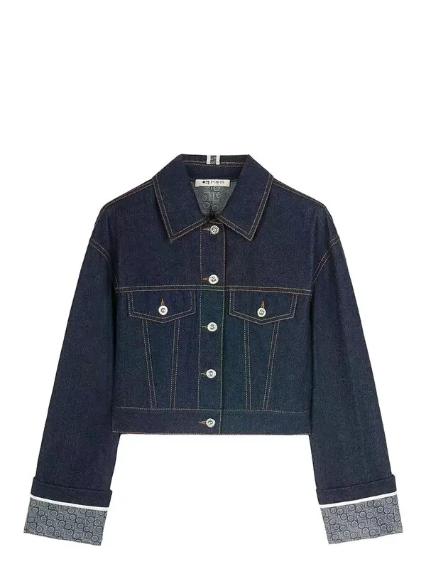 Ports 1961 Contrast Denim Jacket - Blue