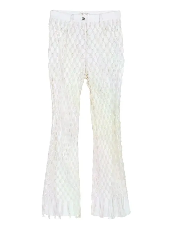 Ports 1961 Layered Design Jeans - White