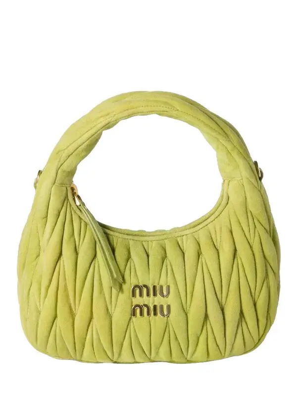 Miu Miu Wander Matelassé Tote Bag - Green