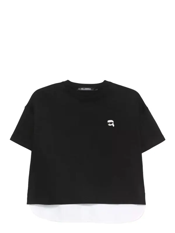 Karl Lagerfeld Ikon-logo T-shirt - Black