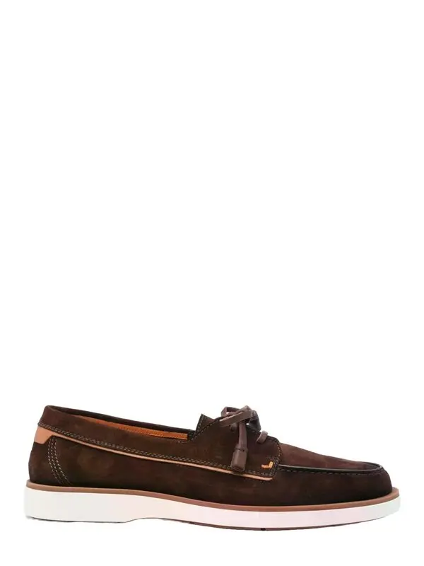Santoni Suede Lace-up Shoes - Brown