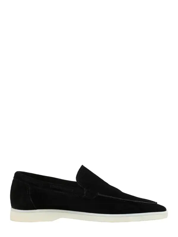 AURELIEN Yacht Suede Loafers - Black