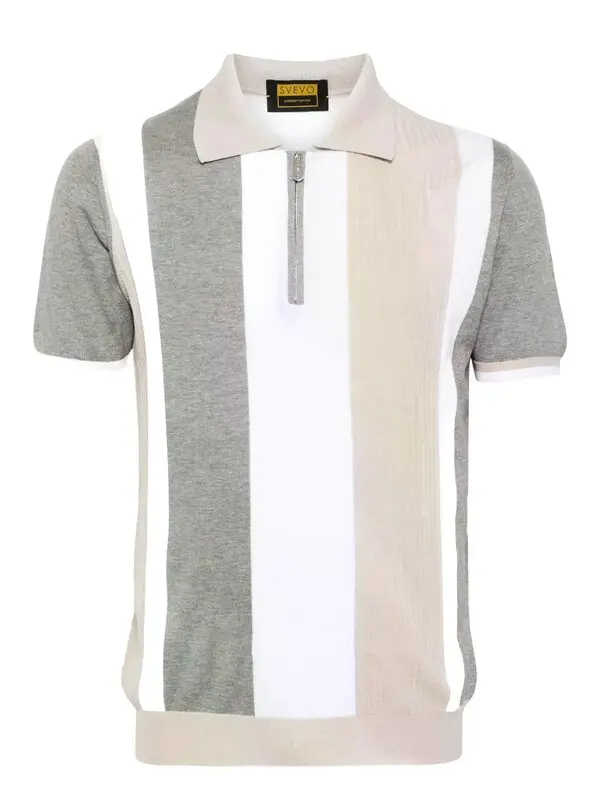 SVEVO Panelled Polo Shirt - Grey