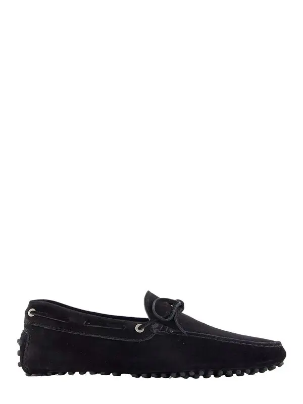 AURELIEN Suede Boat Shoes - Black