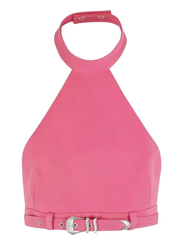 SSHEENA Halterneck Buckled Top - Pink