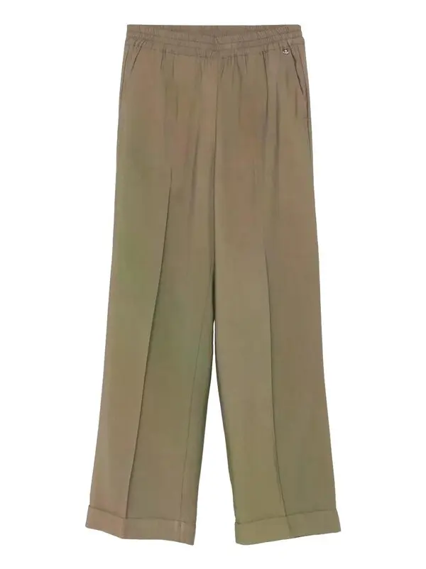 Liu Jo Pressed-crease Trousers - Green