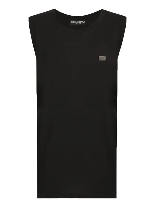 Dolce & Gabbana Oversize Cotton Singlet With Tag - Black