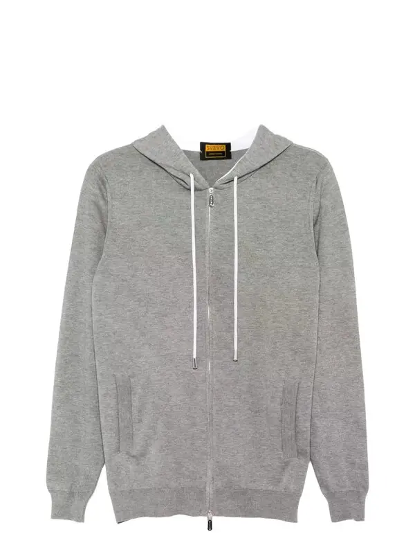 SVEVO Cotton Zip-up Hoodie - Grey