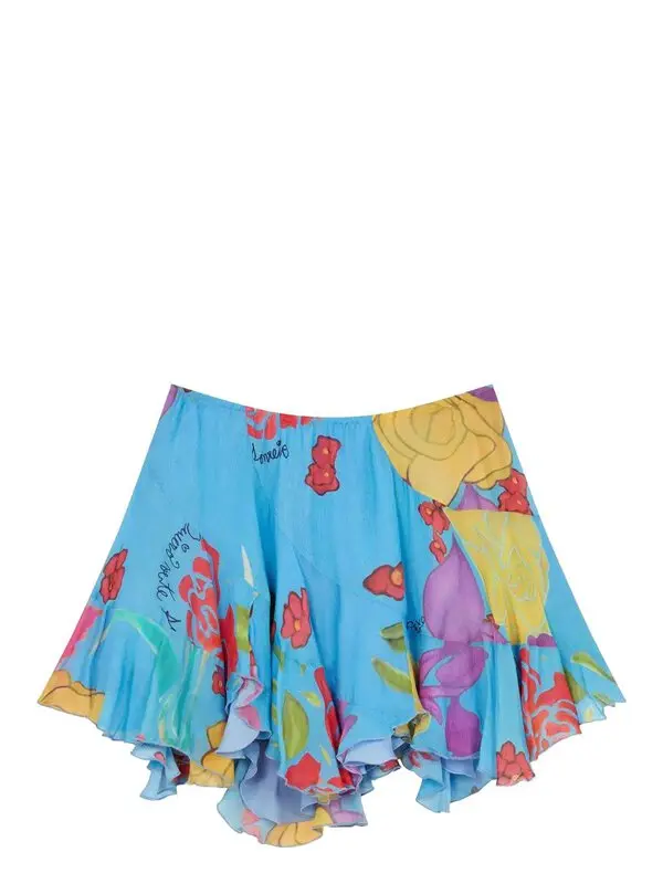 DONDE ESTEBAN Cielo Mini Skirt - Blue