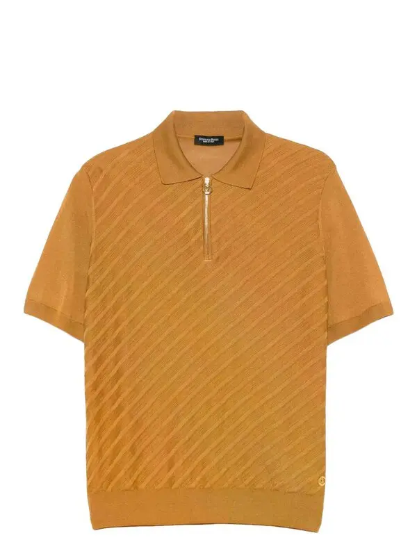 Stefano Ricci Striped Polo Shirt - Yellow